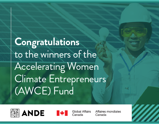 ANDE Announces Winners of the Accelerating Women Climate Entrepreneurs ...